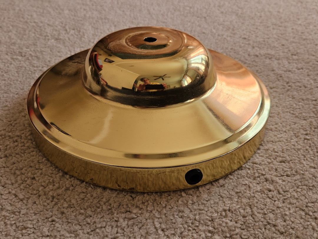 Polished Brass Plated Vintage Lamp Base, Replacement Floor Lamp Base ...