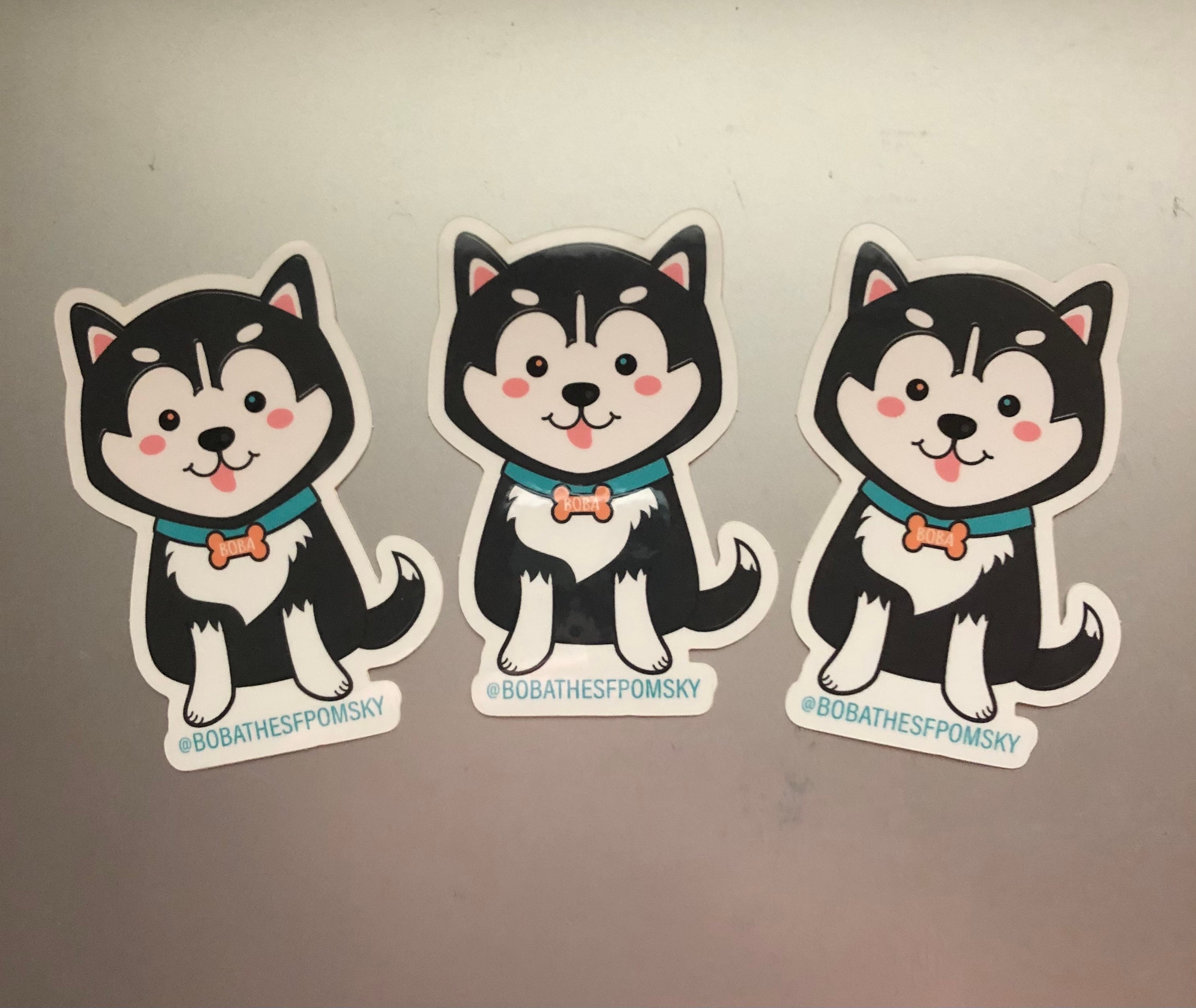 BUY 2 GET 1 FREE Pomsky Sticker Vinyl Sticker Cute Dog Husky - Etsy