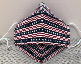 Red White Blue Mask | Etsy