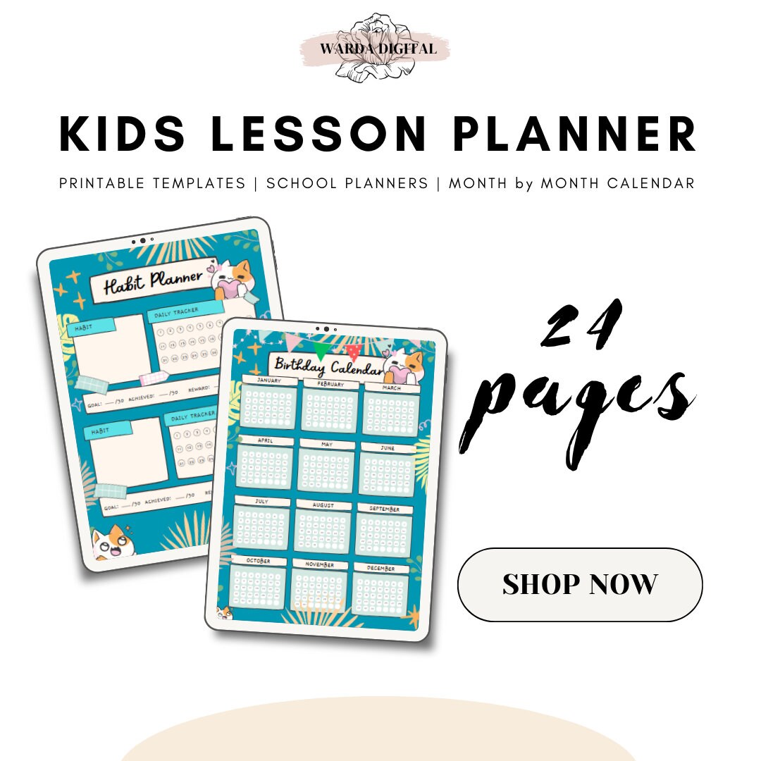 Printable - Kids Planner for School - Journals, Planners for School ...