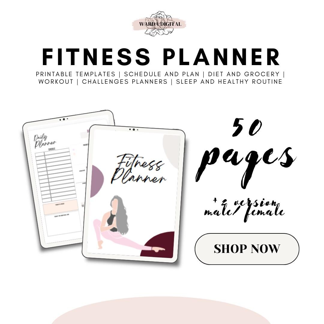 Ultimate Fitness Planner – Printable Workout, Meal, Goal Tracker for ...