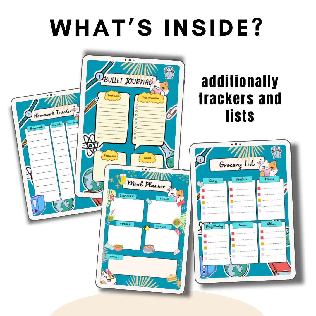 Printable - Kids Planner for School - Journals, Planners for School ...