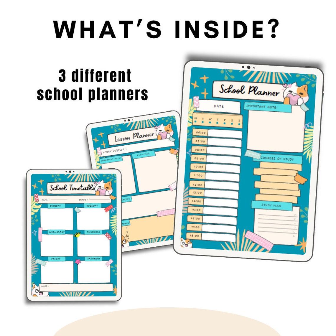 Printable - Kids Planner for School - Journals, Planners for School ...