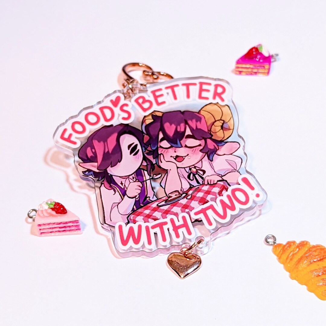 3D Acrylic Keychain Sharing's Caring original Characters - Etsy