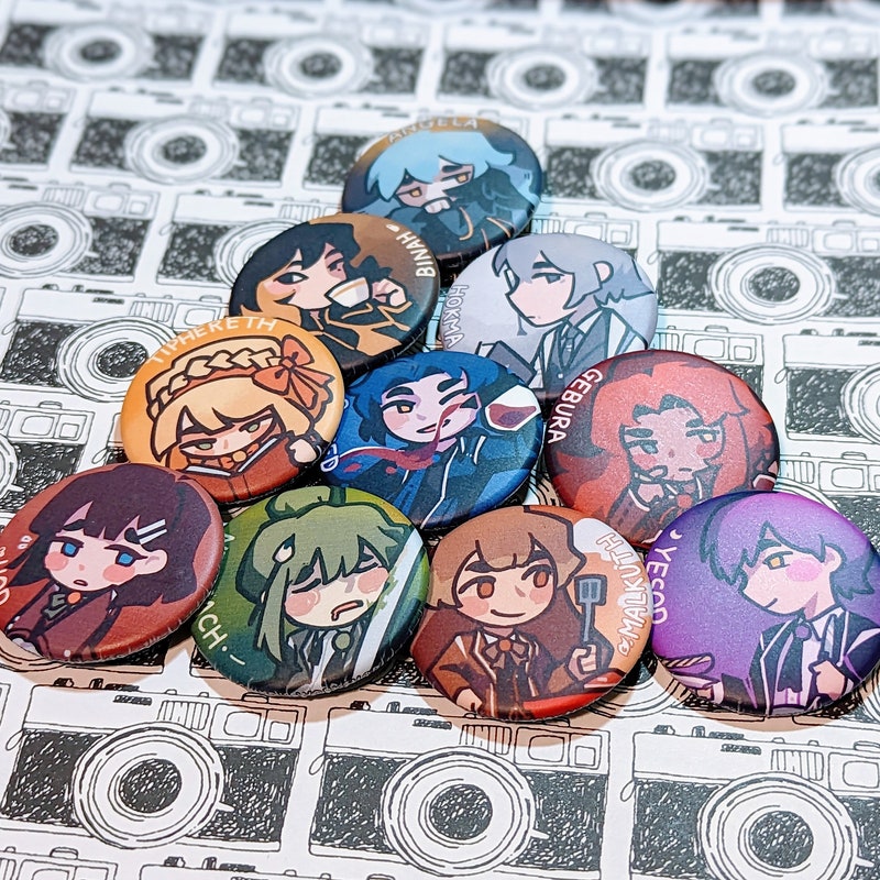 Library Buttons - Etsy