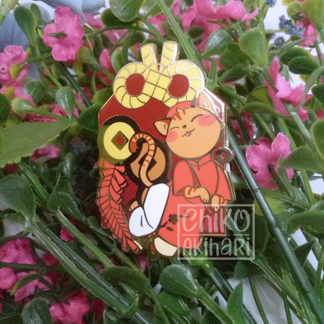 Enamel Pin - Cat Omamori (original) - Etsy