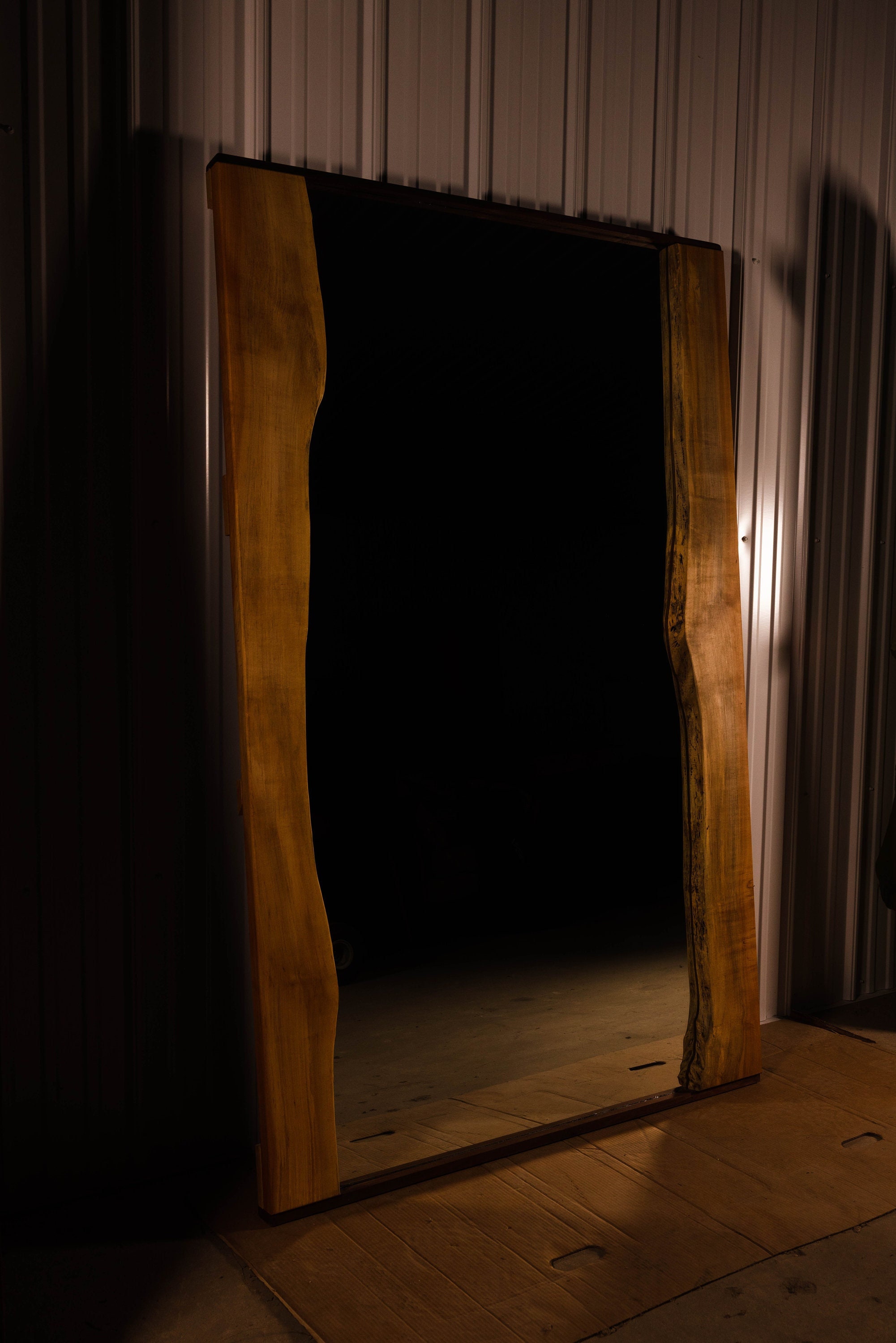 Wall Mounted Live Edge Maple Body Mirror sustainable Hardwood Maple - Etsy