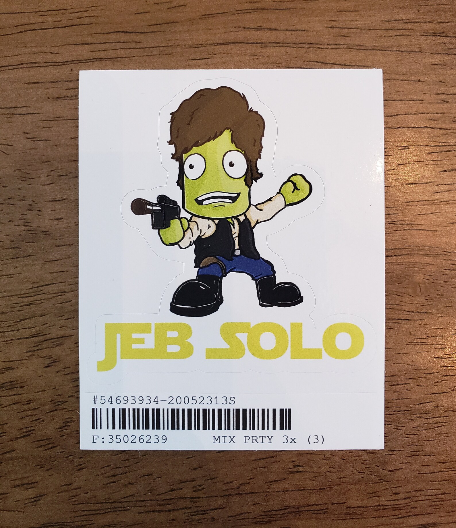 Jeb Solo Sticker Kerbal Space Program Star Wars Han Solo | Etsy