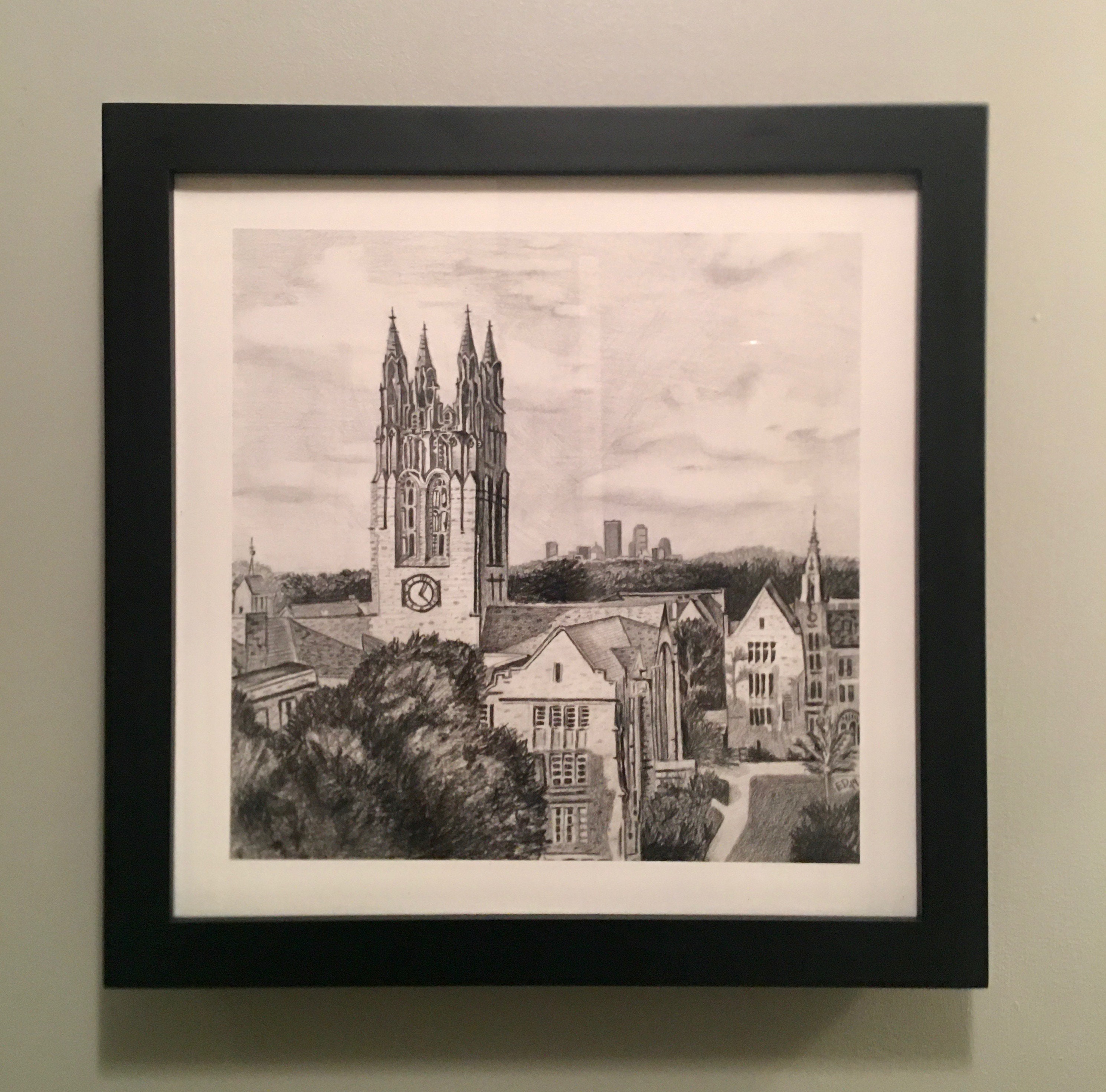 Boston College Drawing Graphite Pencil Art - Etsy