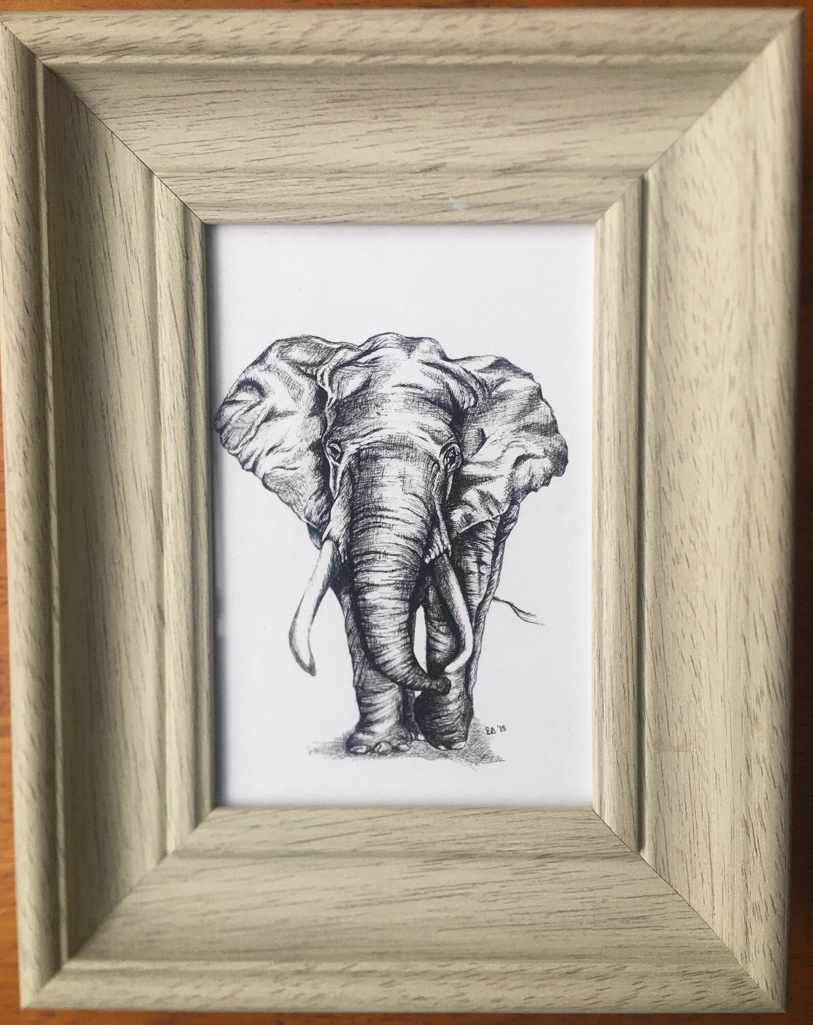 Elephant Pen Drawing | Ink Art - Etsy
