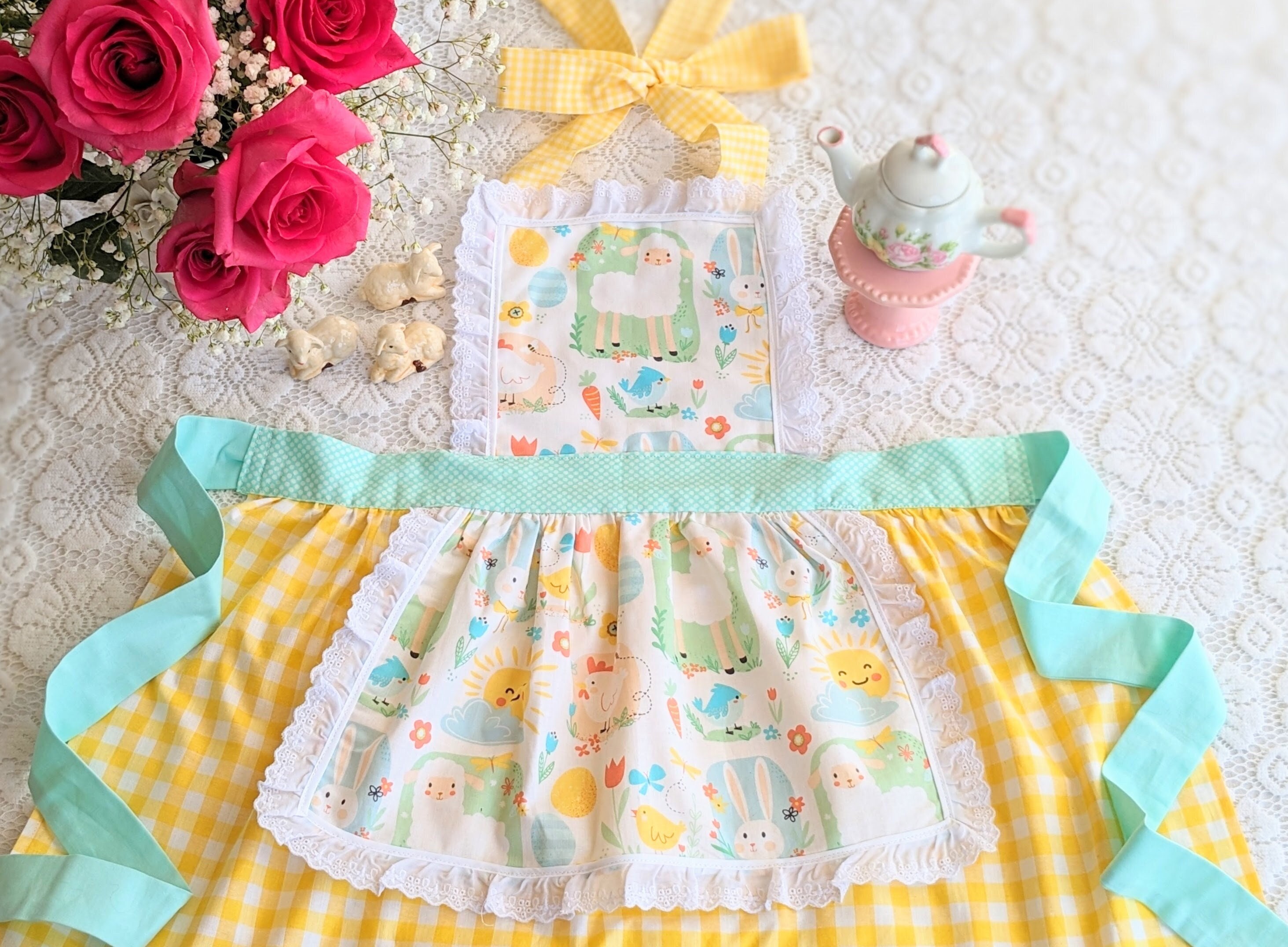 Easter Lamb Apron, Matching Apron, Afternoon Tea Party - Etsy