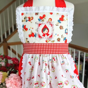 Kids Apron, Girl's Little Red Riding Hood Apron, Halloween Apron. - Etsy