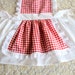 Girls Apron, Christmas Apron, Red Plaid Apron, Kids Apron, Red Riding ...