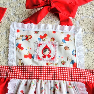 Kids Apron, Girl's Little Red Riding Hood Apron, Halloween Apron. - Etsy