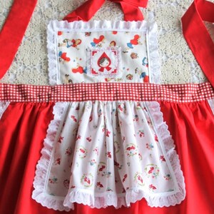 Kids Apron, Girl's Little Red Riding Hood Apron, Halloween Apron. - Etsy