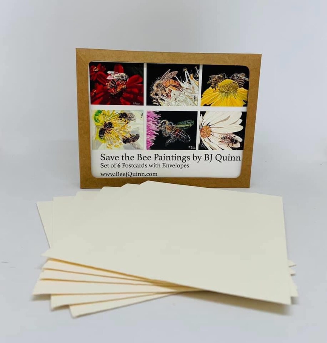 Honey Bee Stationery Post Cards, Box Set of 6 Different Images - Etsy