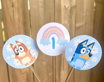 Bluey Cupcake Toppers, Bluey Party Decorations - Etsy