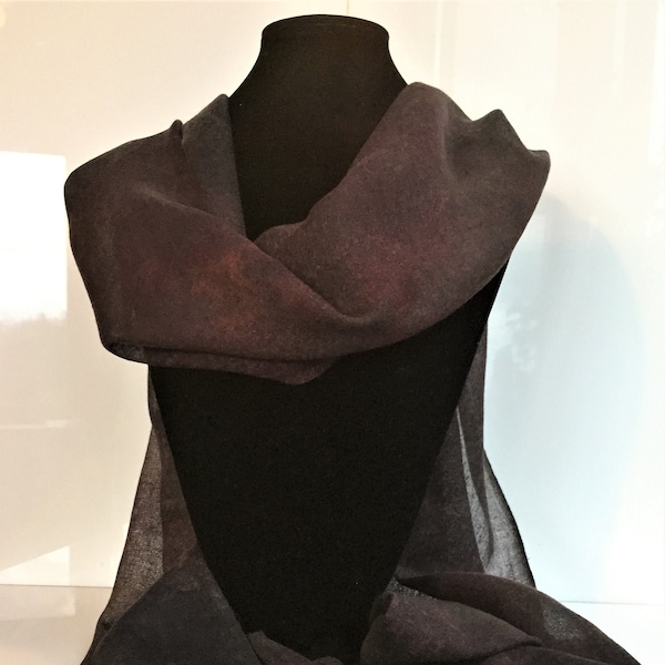 Brown Wool Scarf - Etsy