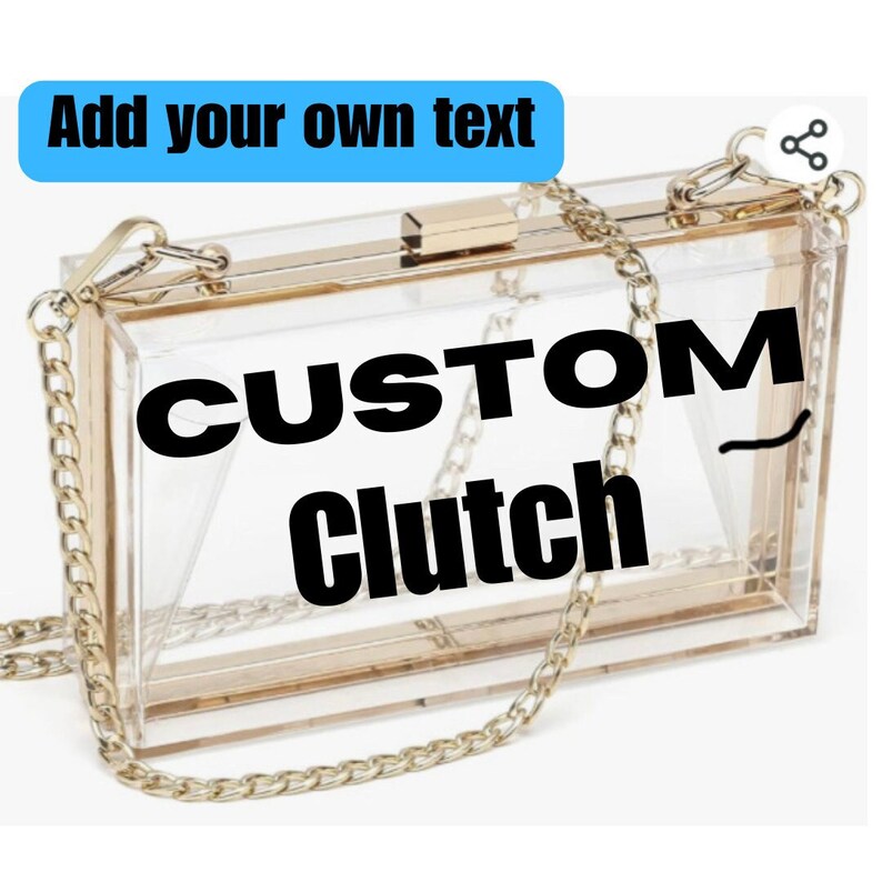 Custom Clutch Handbag, Add Your Own Text Design Body Cross-over Purse ...