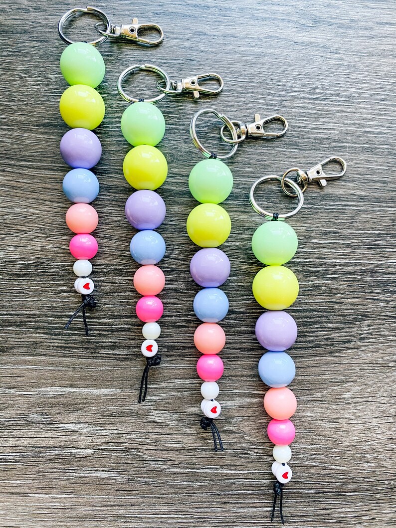 Neon Heart Keychain - Etsy