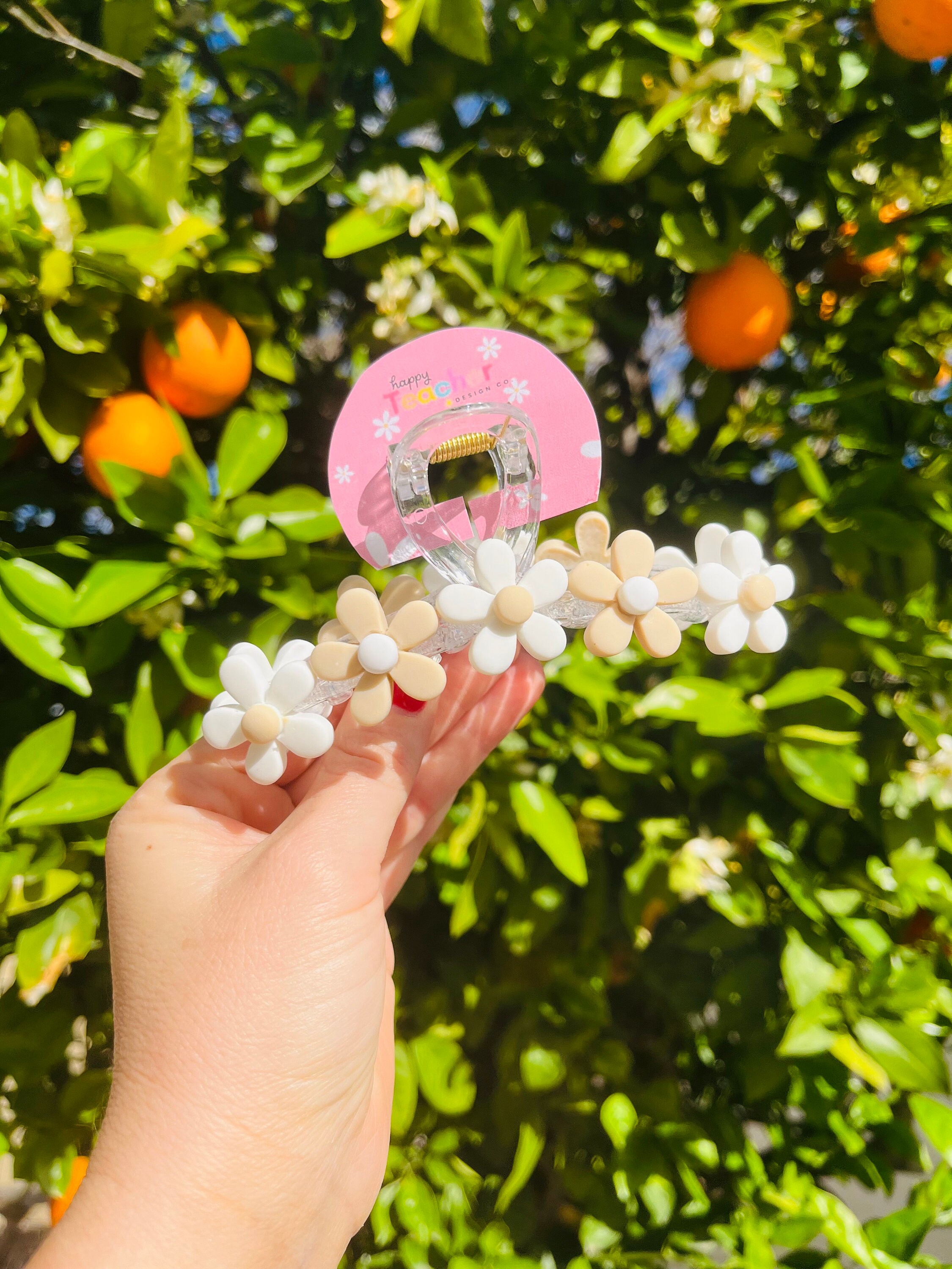 Multi Color Large Flower Claw Clip - Etsy