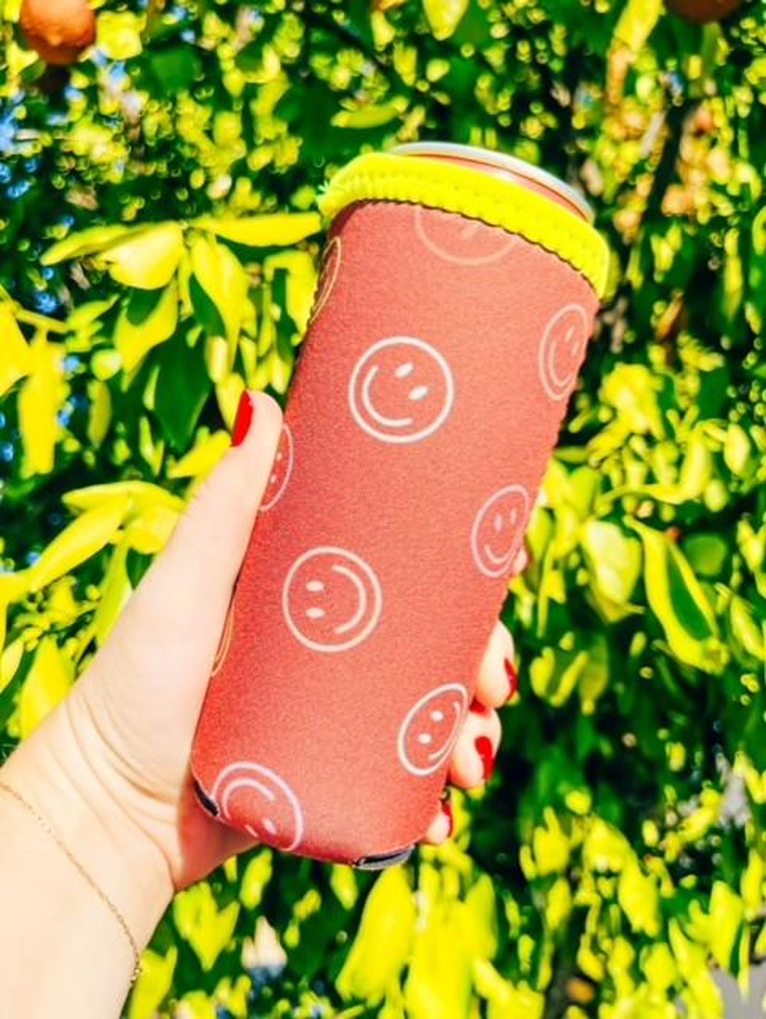 Smiley Don't Talk to Me Reversible Slim Can Cooler - Etsy