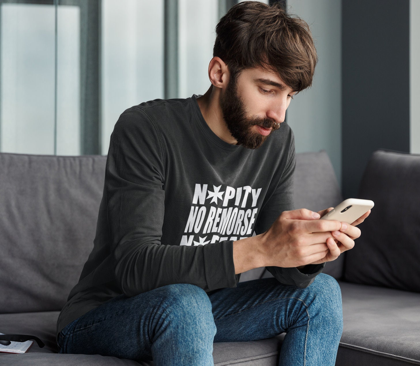 No Pity No Remorse No Fear | Classic Long Sleeve T-shirt | Table Top ...