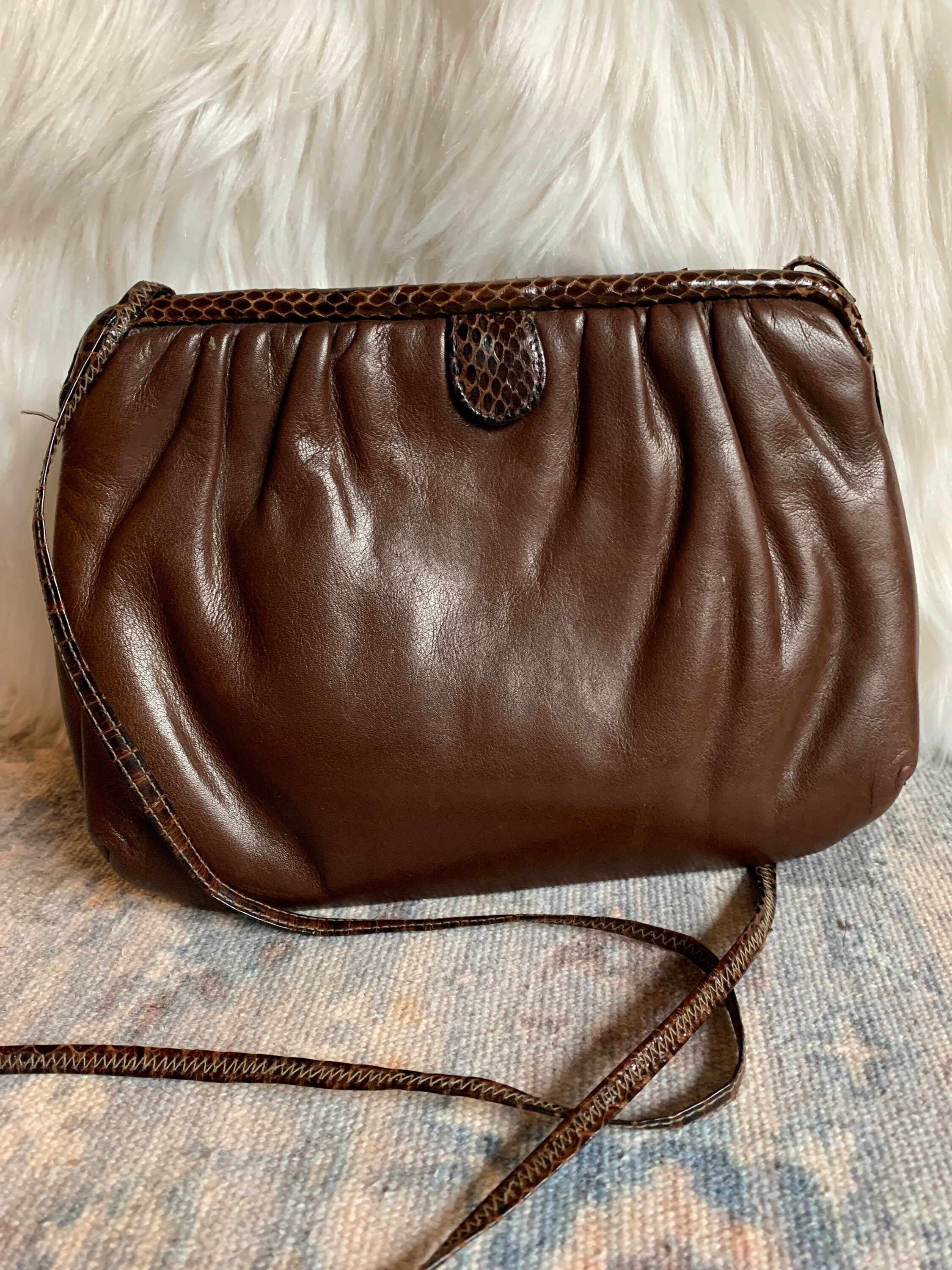 Vintage Morris Moskowitz Genuine Leather Crossbody Shoulder | Etsy