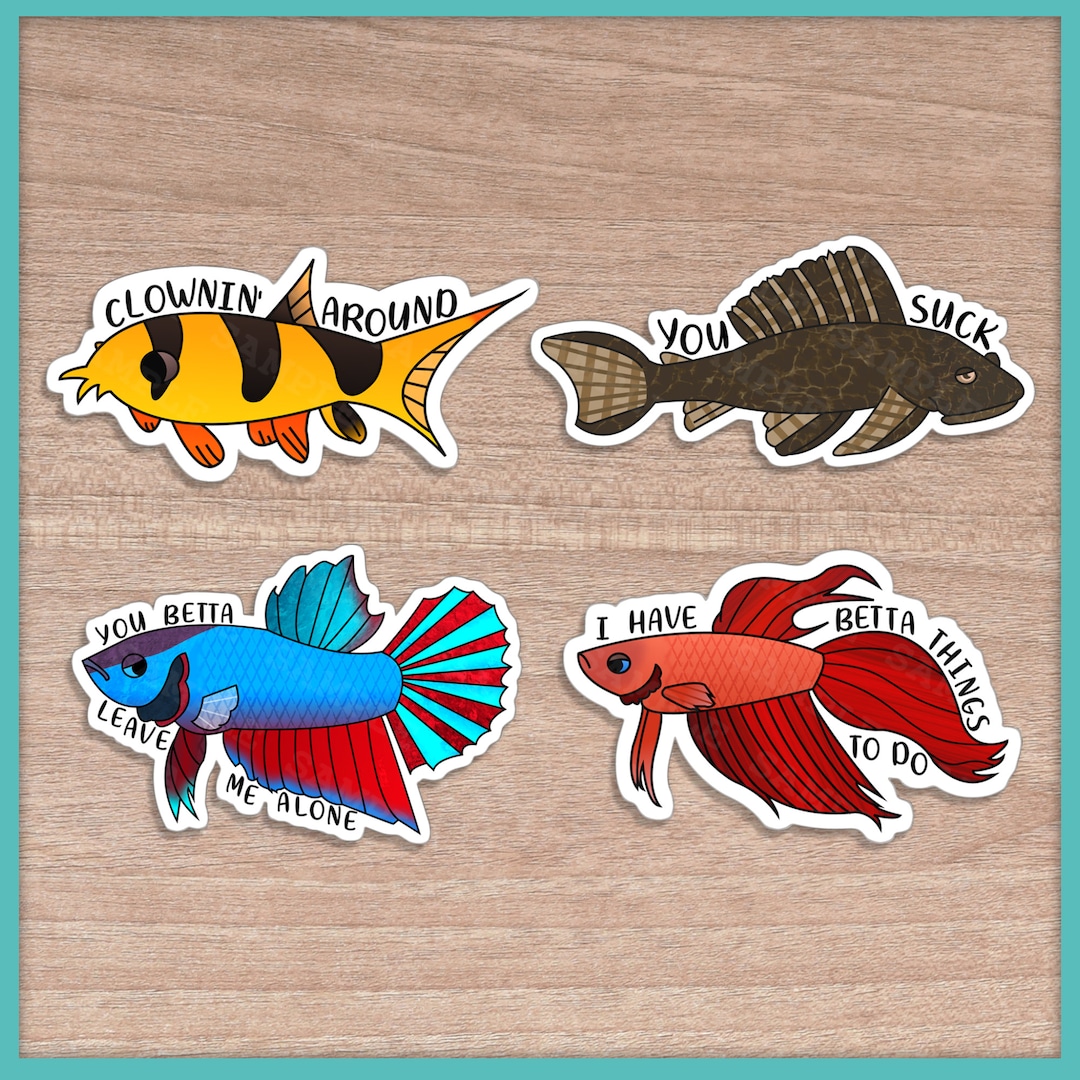 Cute Aquarium Fish Stickers - Etsy