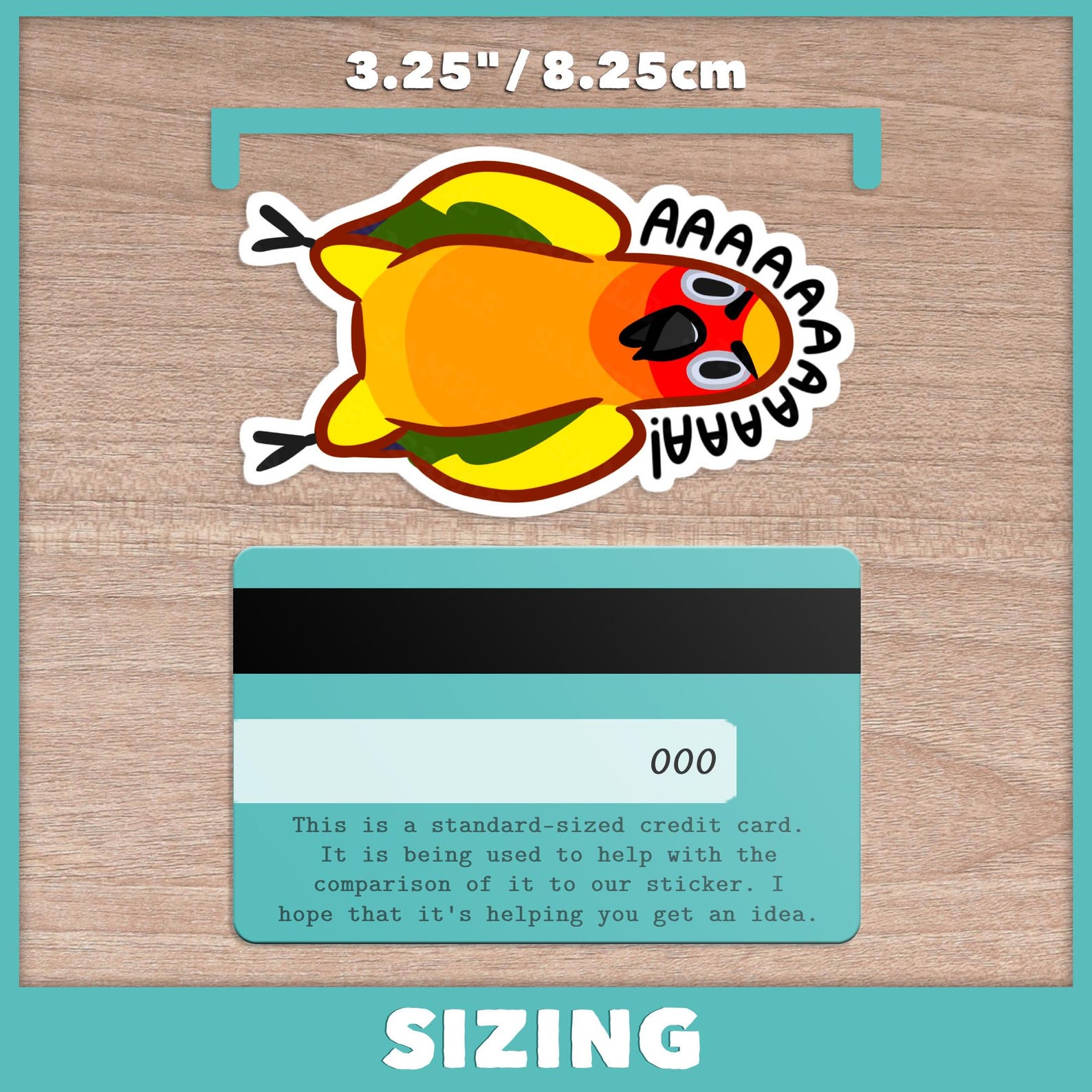 Sun Conure Scream Sticker - Etsy