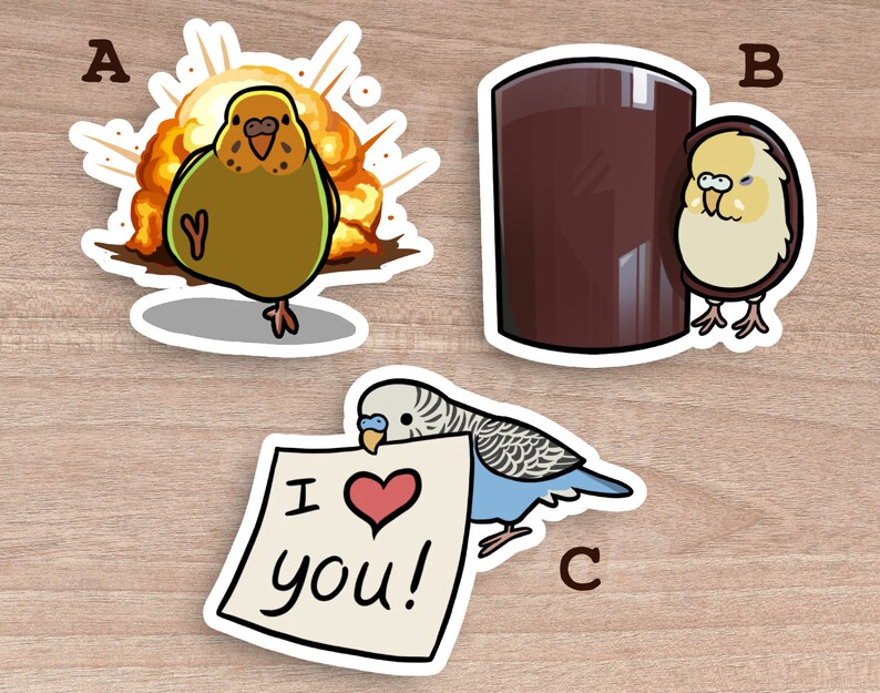 Budgie Meme Stickers - Etsy