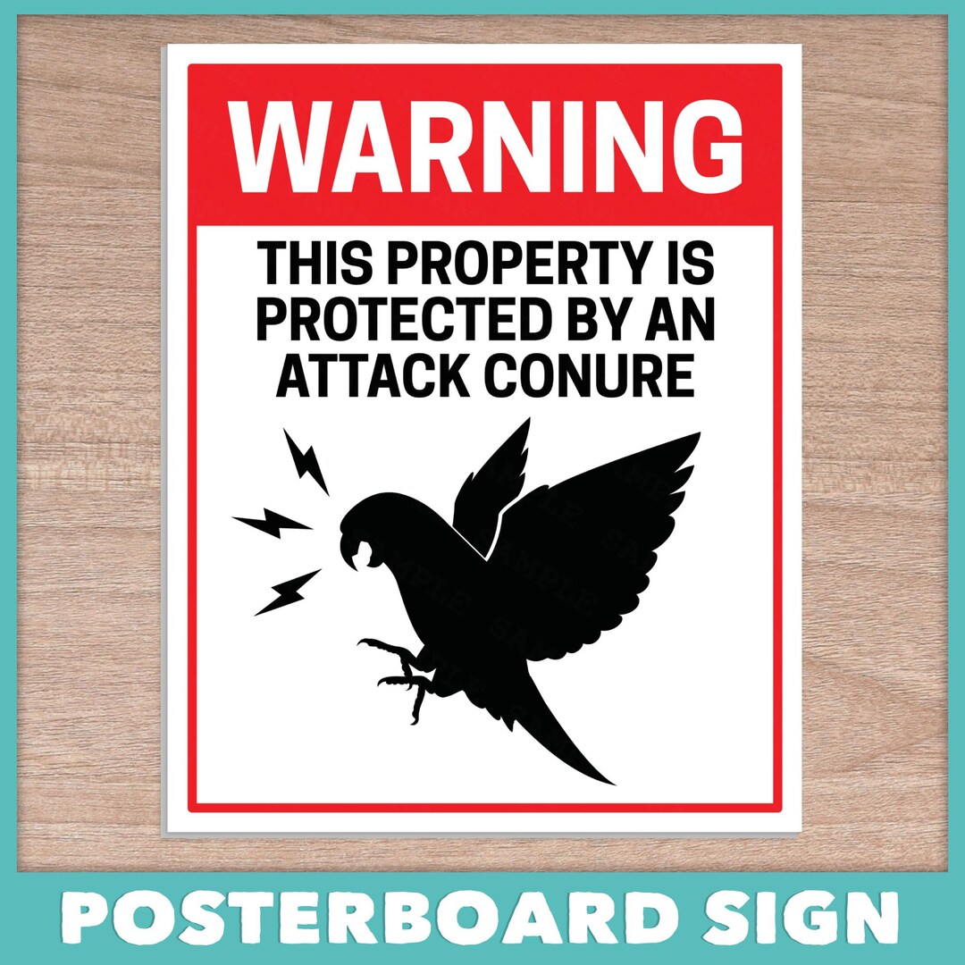 Attack Conure Posterboard Sign - Etsy