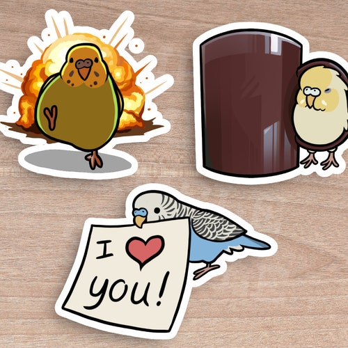 Budgie budgerigar Stickers - Etsy