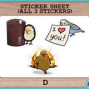 Budgie Meme Stickers - Etsy