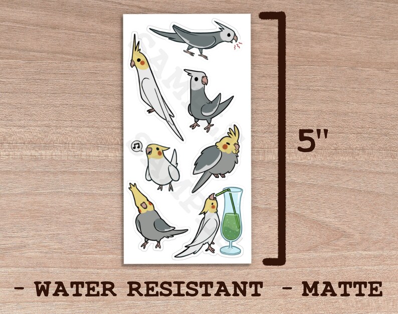 Cockatiel Sticker Sheet - Etsy