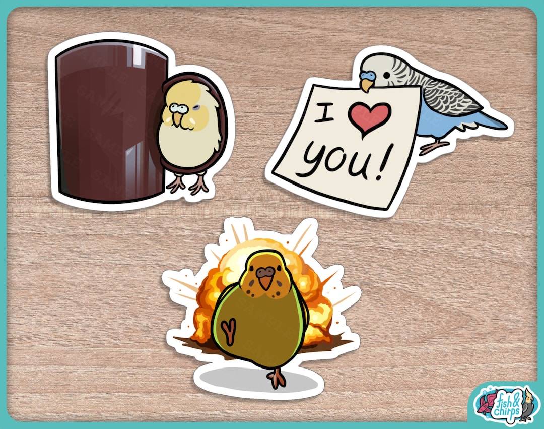 Budgie Meme Stickers - Etsy