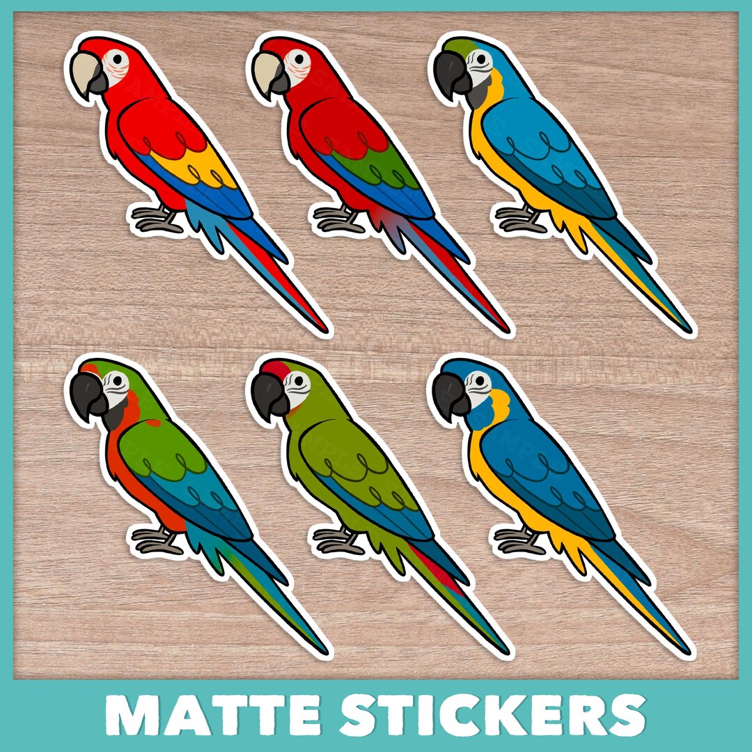 Macaw (cuties) Stickers - Etsy