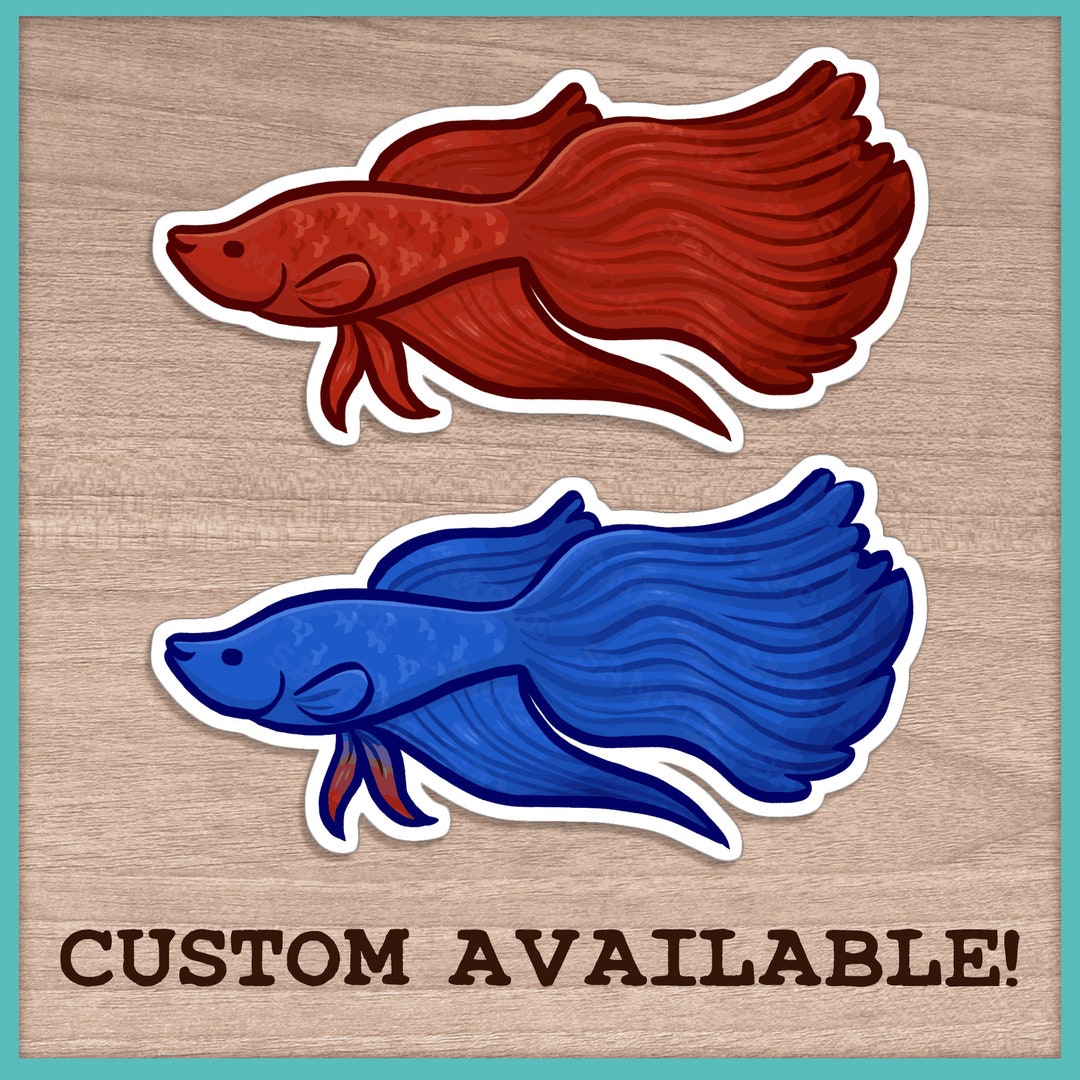 Betta Fish Stickers (custom Available!) - Etsy