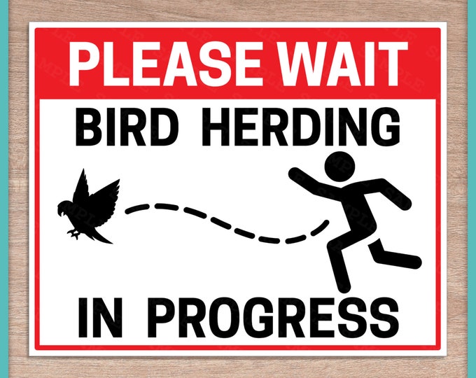 Bird Herding Posterboard Sign - Etsy