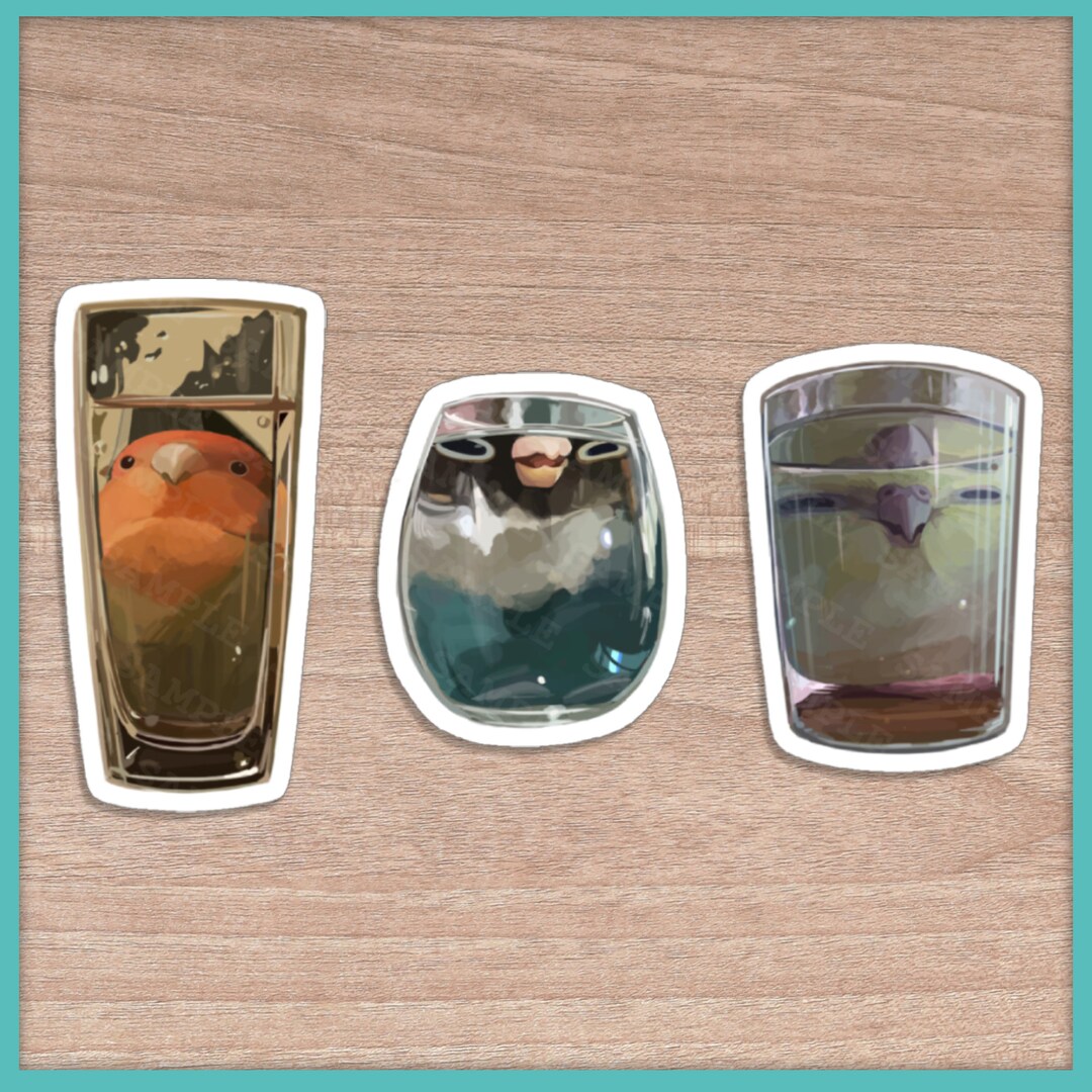Distorted Glass Birds Stickers and Sticker Sheet - Etsy