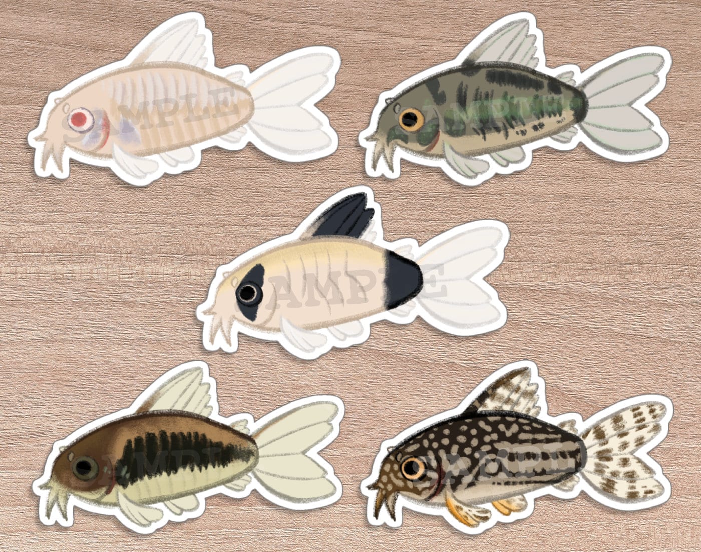 Corydoras Catfish Stickers - Etsy