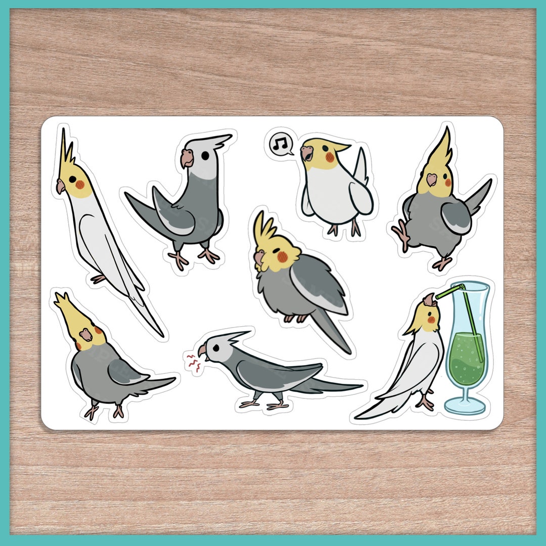 Cockatiel Sticker Sheet - Etsy