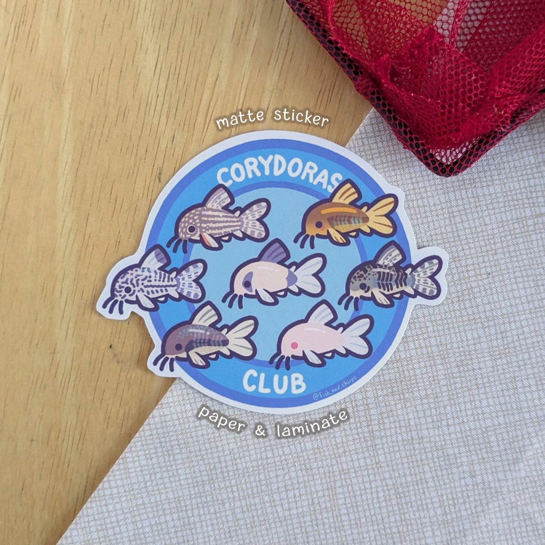 Corydoras Catfish Club Sticker for Aquarists - Etsy
