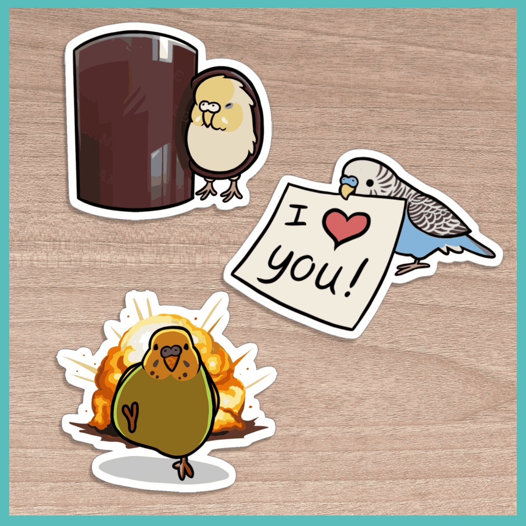 Budgie Meme Stickers - Etsy