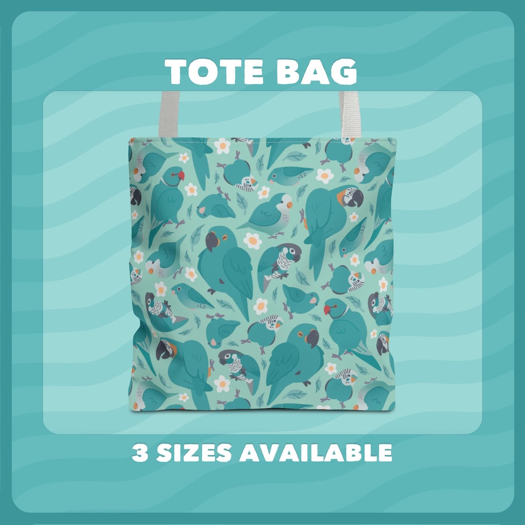 Blue Parrot Species Pattern Tote Bag - Etsy