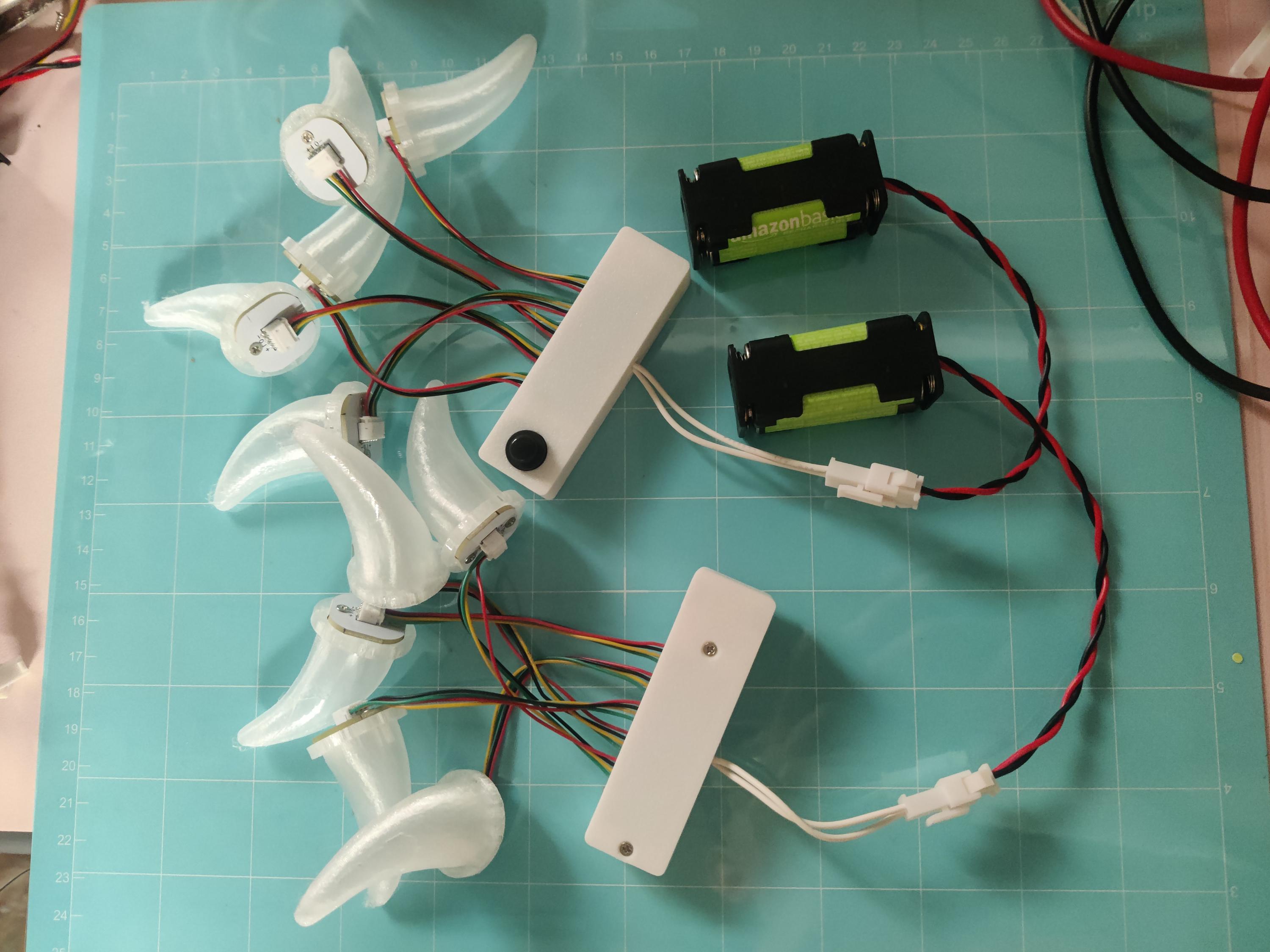 LED Furry Suit Claws 3d Printed PLA 5v 2812B Led Chip Version 1 - Etsy