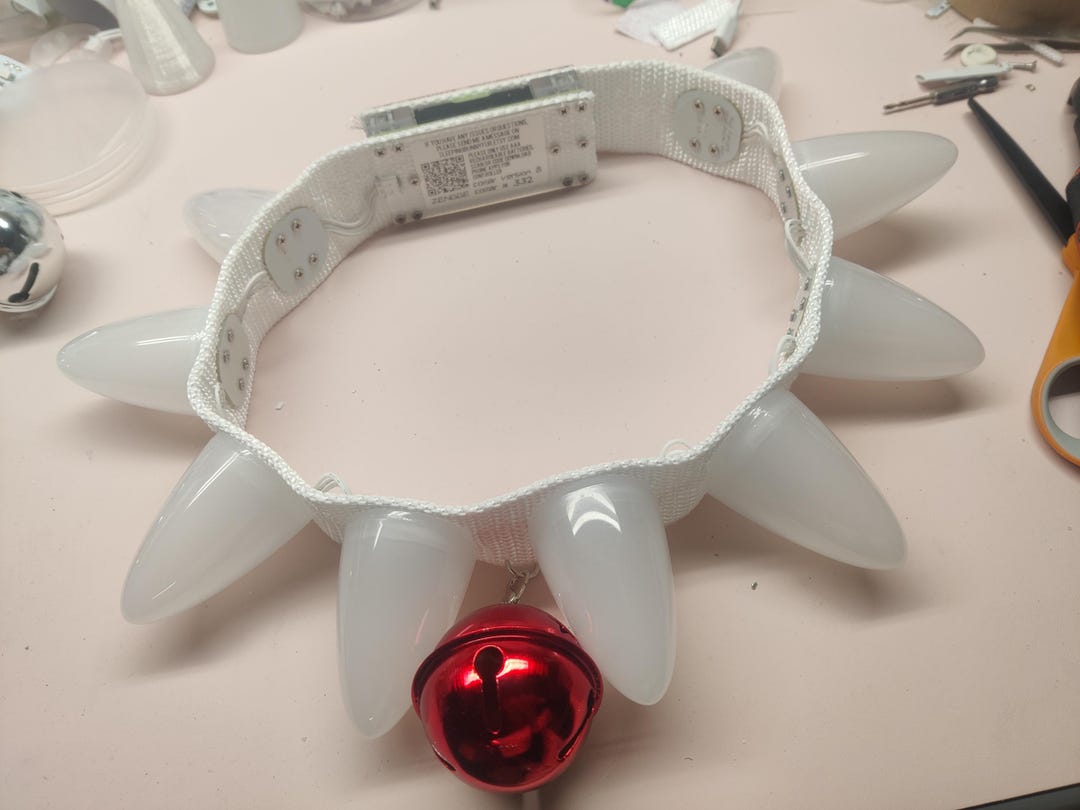 Version 8 RGB LED Fursuit Spike Collar, 9 Spikes Collar With Bell - Etsy
