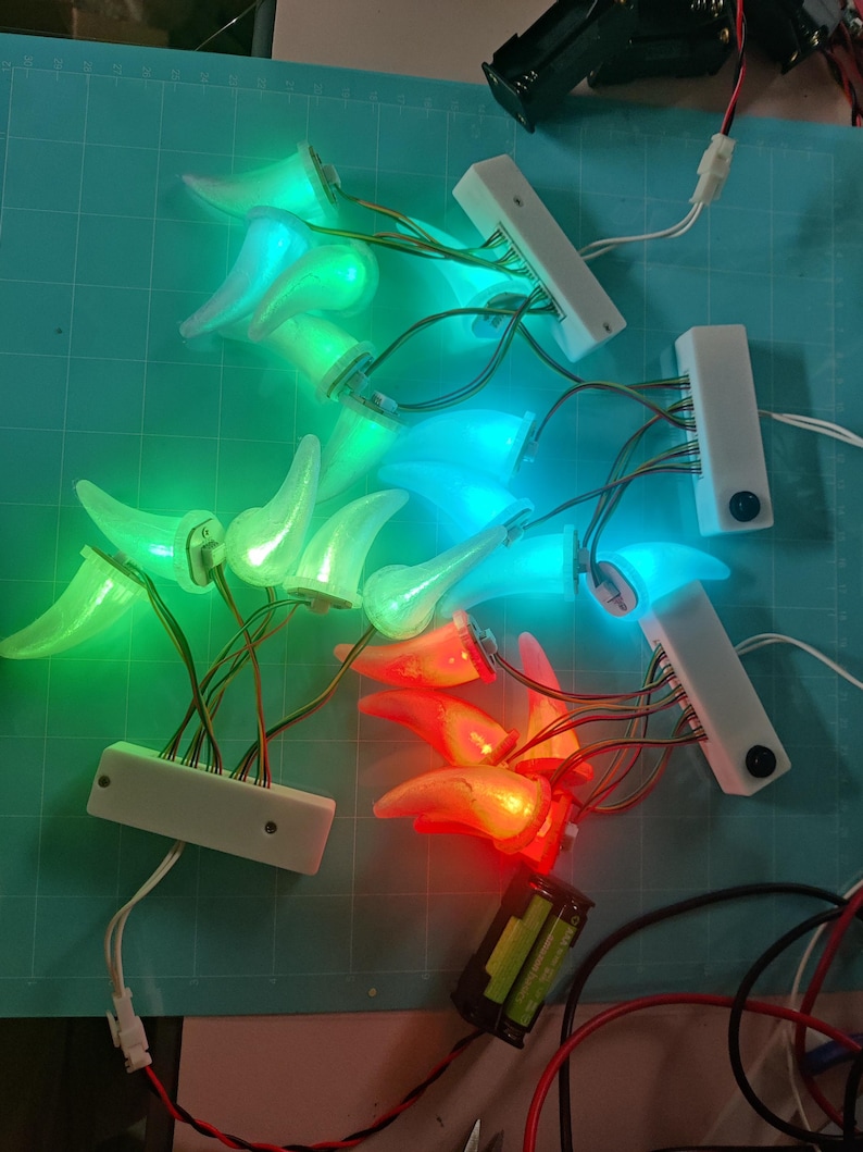 LED Furry Suit Claws 3d Printed PLA 5v 2812B Led Chip Version 1 - Etsy