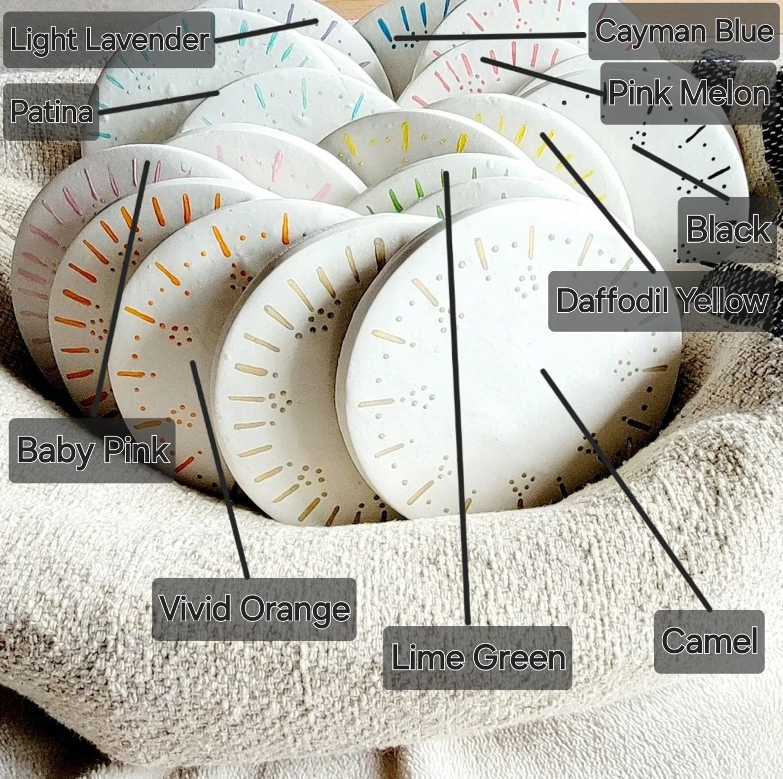Coasters White Ceramic Coasters White Clay Ceramics Drinks Coffee ...