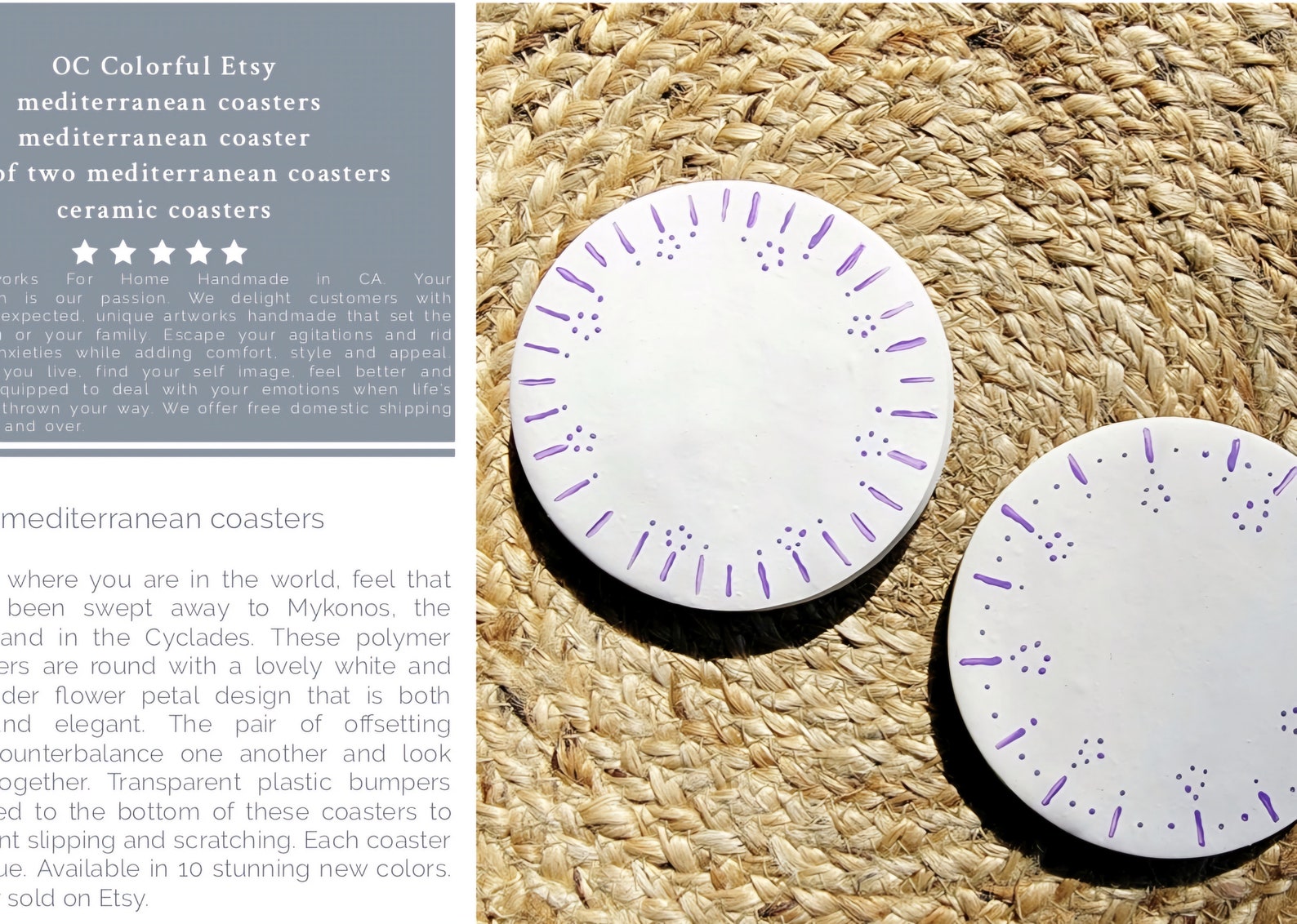 Coasters White Ceramic Coasters White Clay Ceramics Drinks Coffee ...